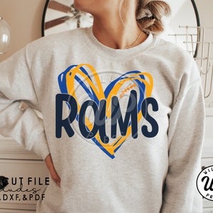 Rams Svg Football Svg Png Dxf Svg Files for Cricut Vinyl - Etsy