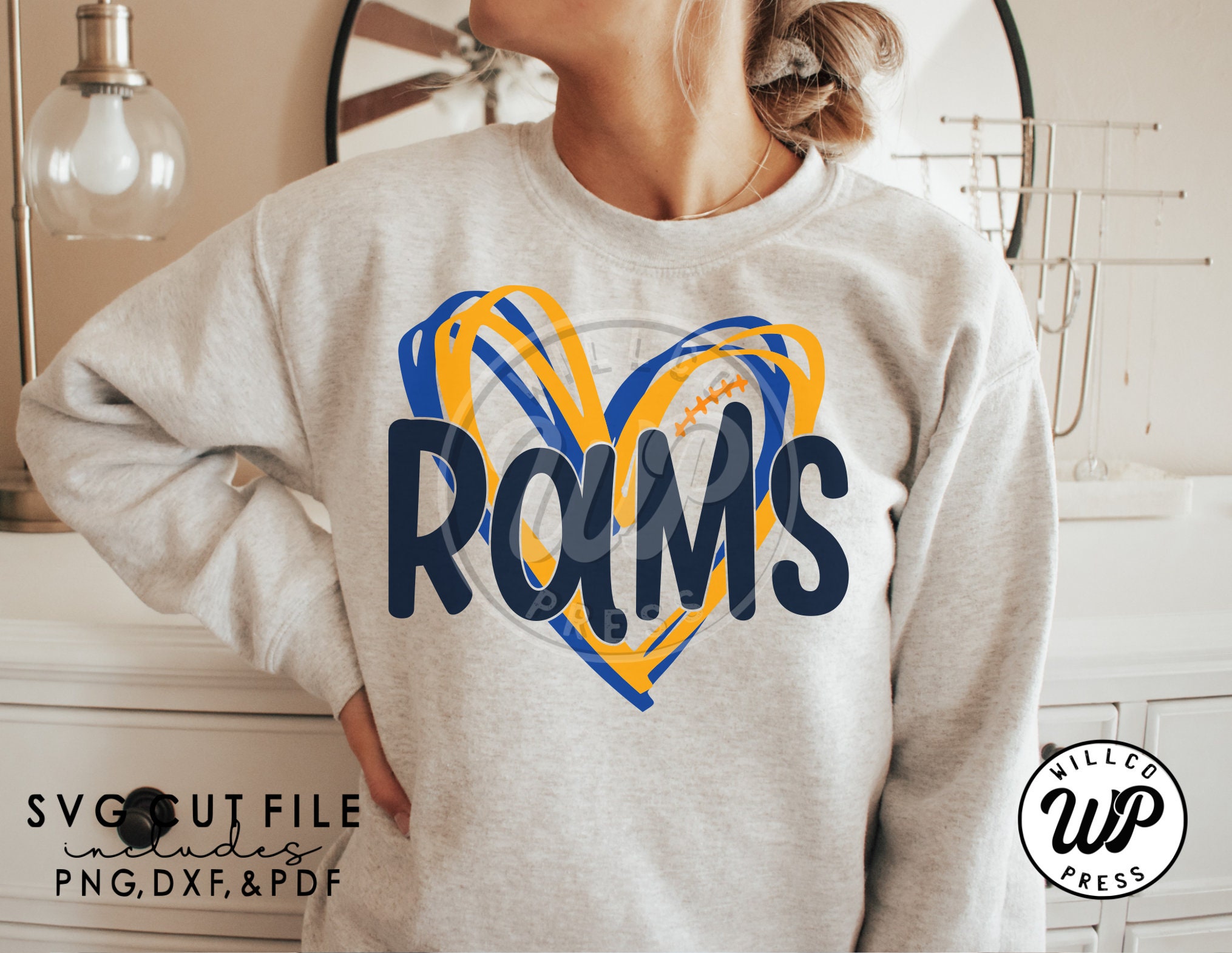 Rams Svg Football Svg Png Dxf Svg Files for Cricut Vinyl - Etsy