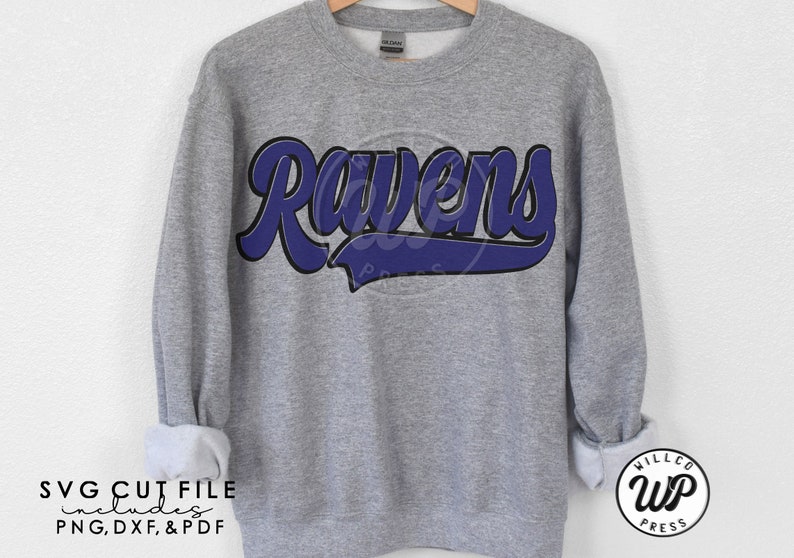 Ravens Retro Svg, Svg Files for Cricut, Dxf, Png, Sublimination, Vinyl ...