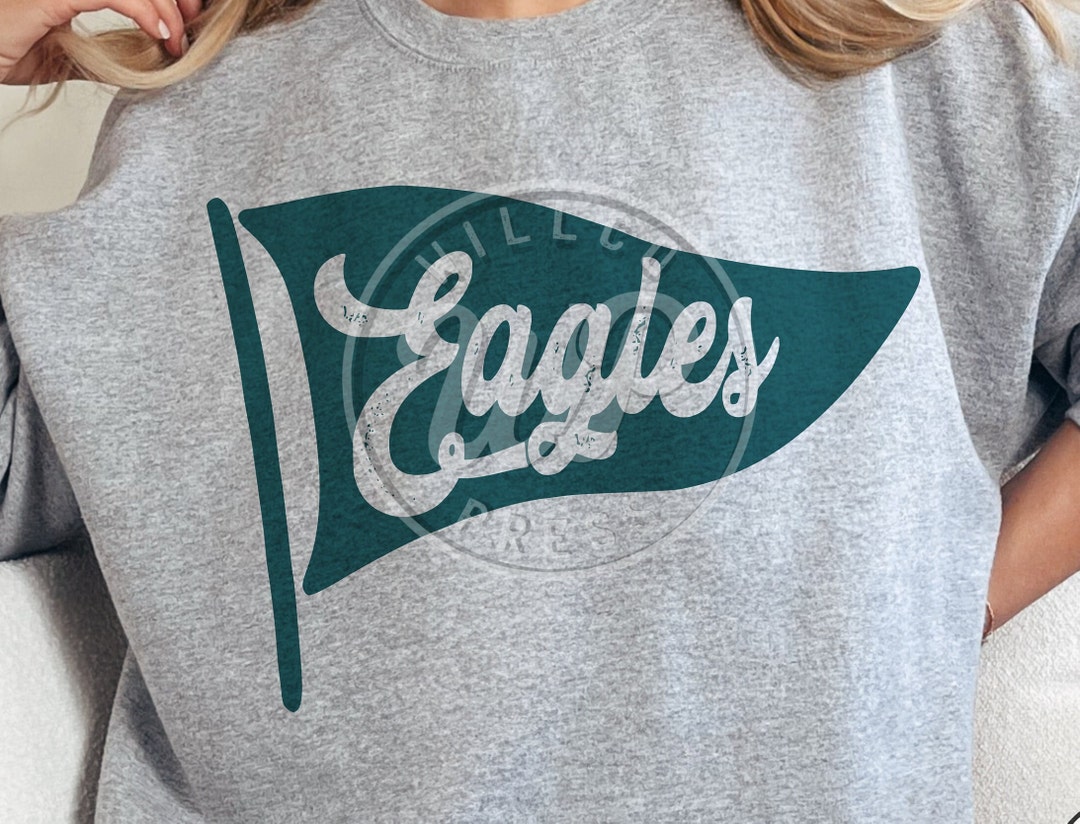 Eagles Pennant Svg, Team Flag Svg, Vintage Football Svg, Digital ...