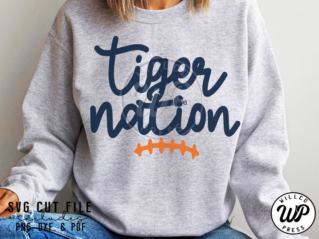 Tiger Nation Svg, Tigers Football, Png, Dxf, Svg Files for Cricut ...