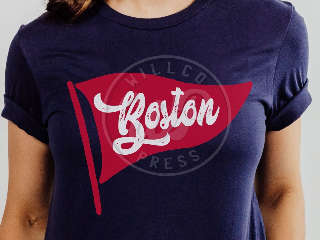 Boston Pennant Flag, Vintage Baseball Svg, Boston Retro Svg, Football ...