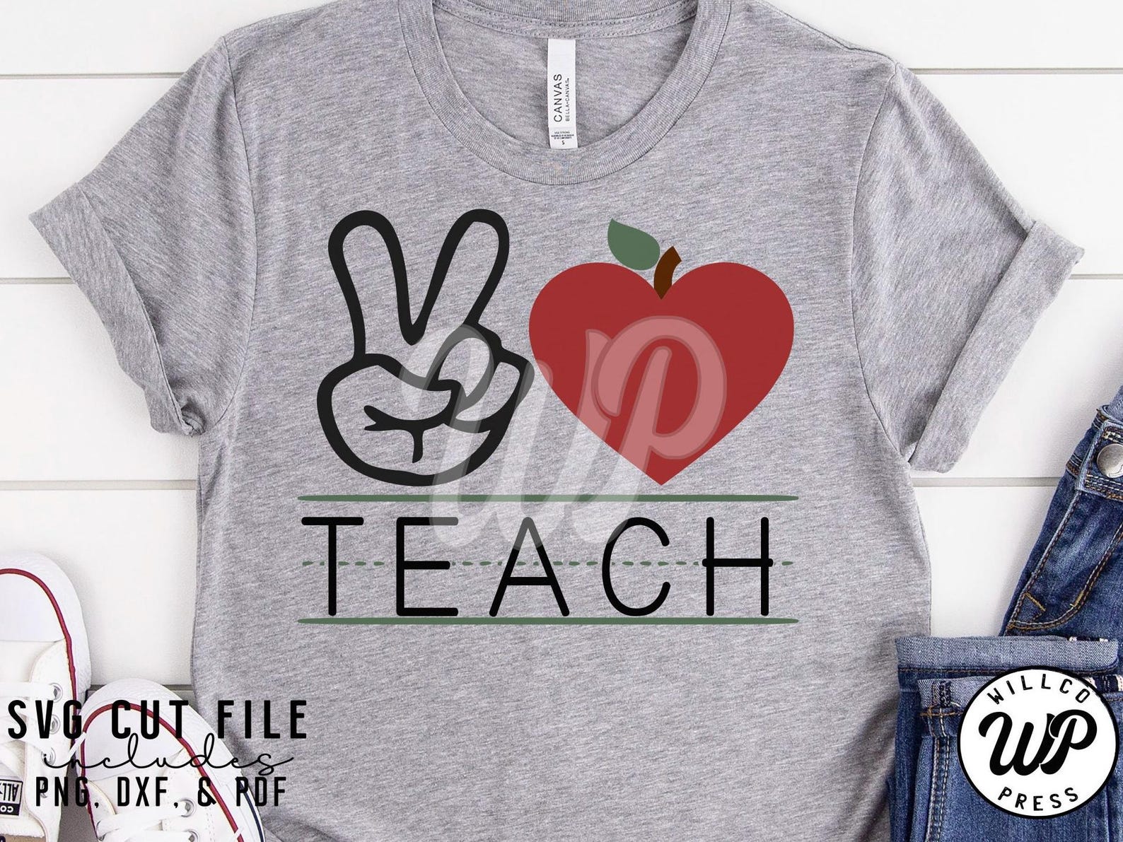 Peace Love Teach Svg, Teacher Svg, Teacher Appreciation Week, Gift, Png ...