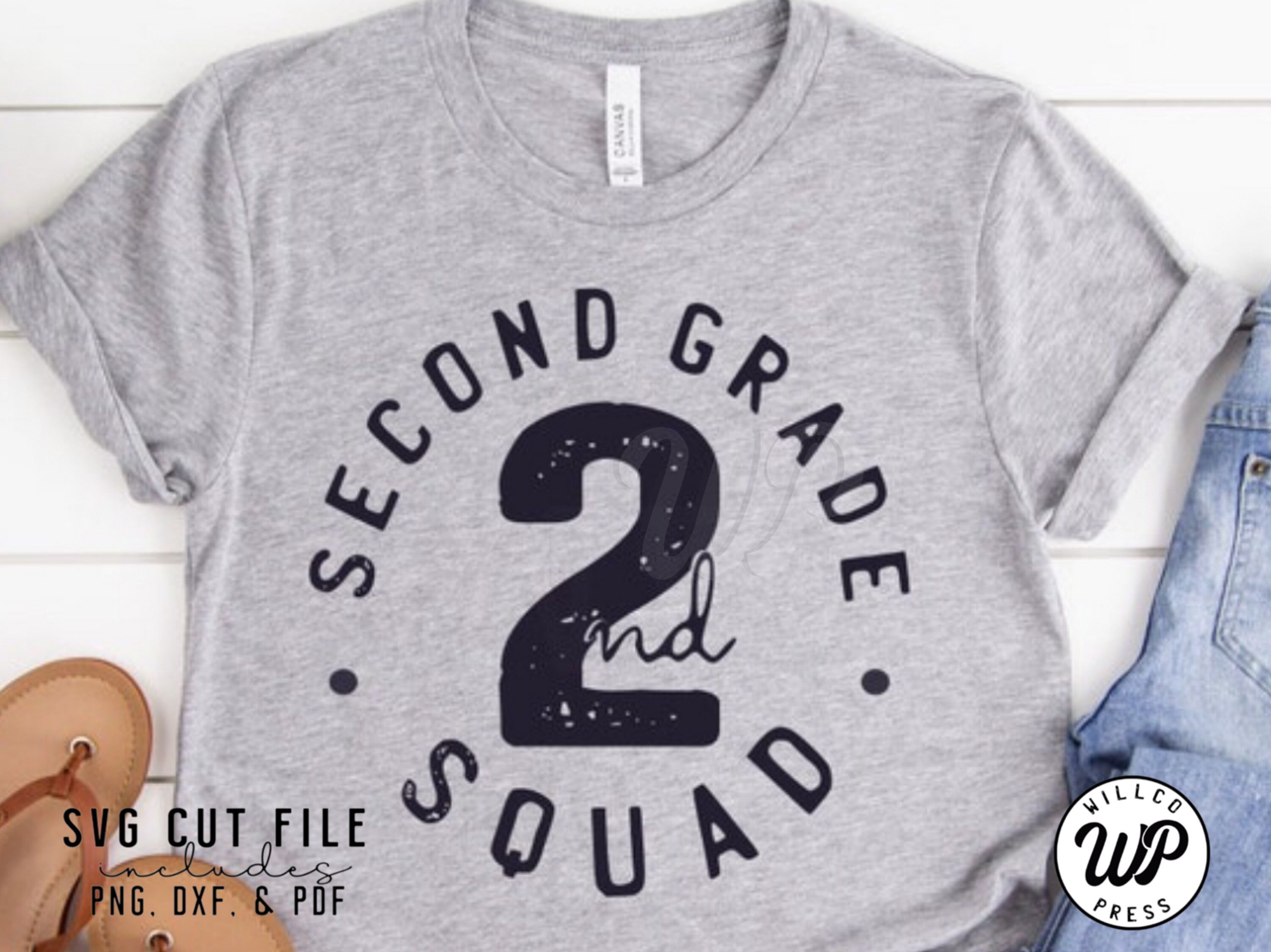 2nd Grade Squad Teacher Svg Second Grade Svg Grunge - Etsy