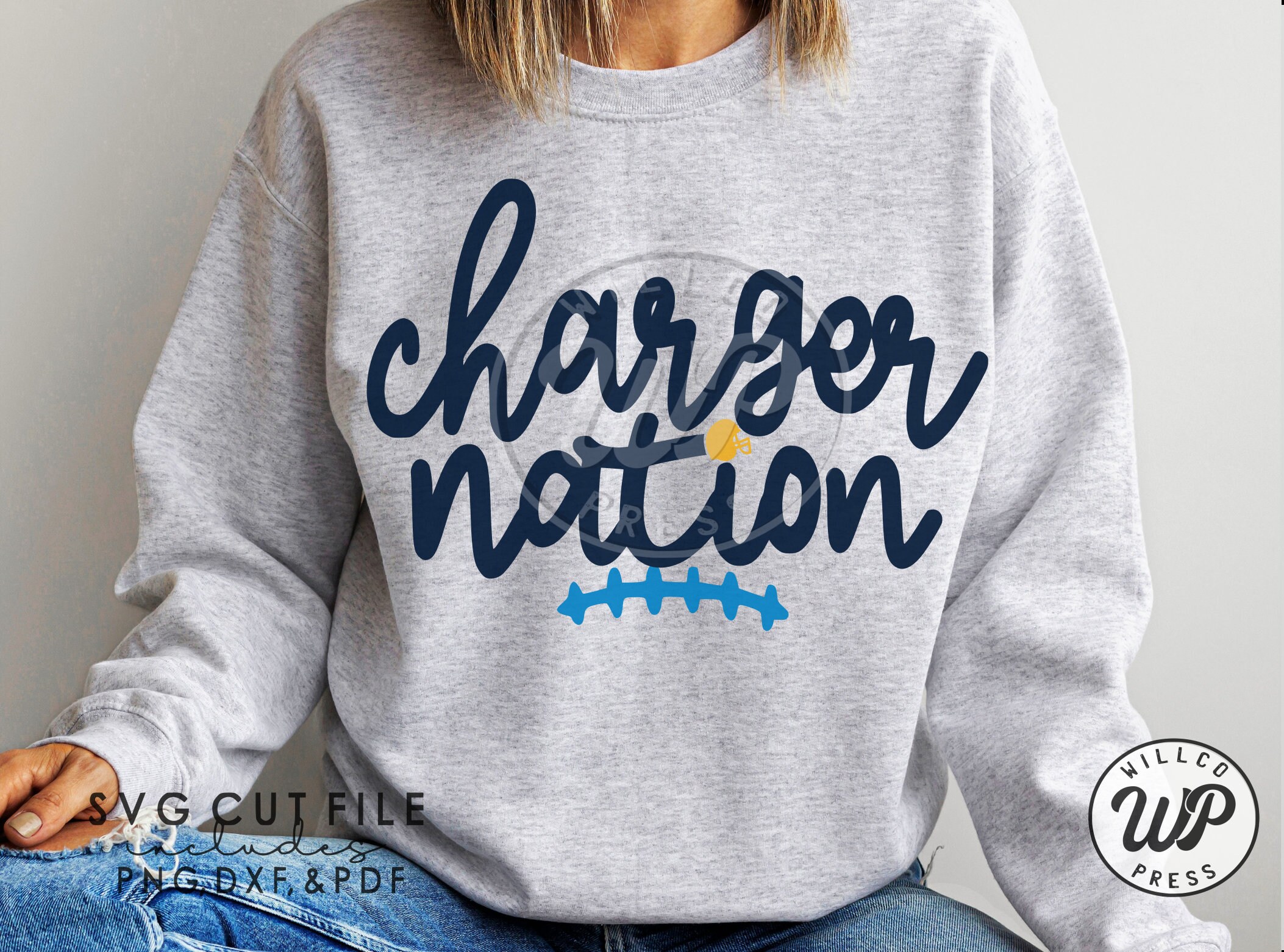 Charger Nation Svg Chargers Football Svg Png Dxf Svg Files - Etsy