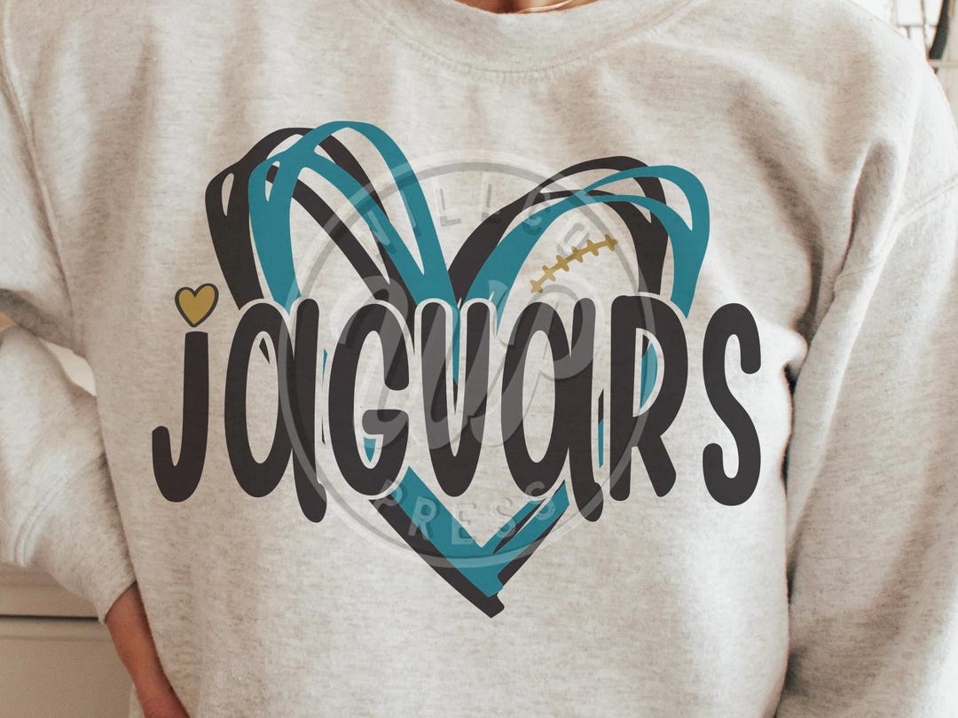 Jaguars Hearts Svg, Football Svg, Png, Dxf, Svg Files for Cricut, Vinyl ...