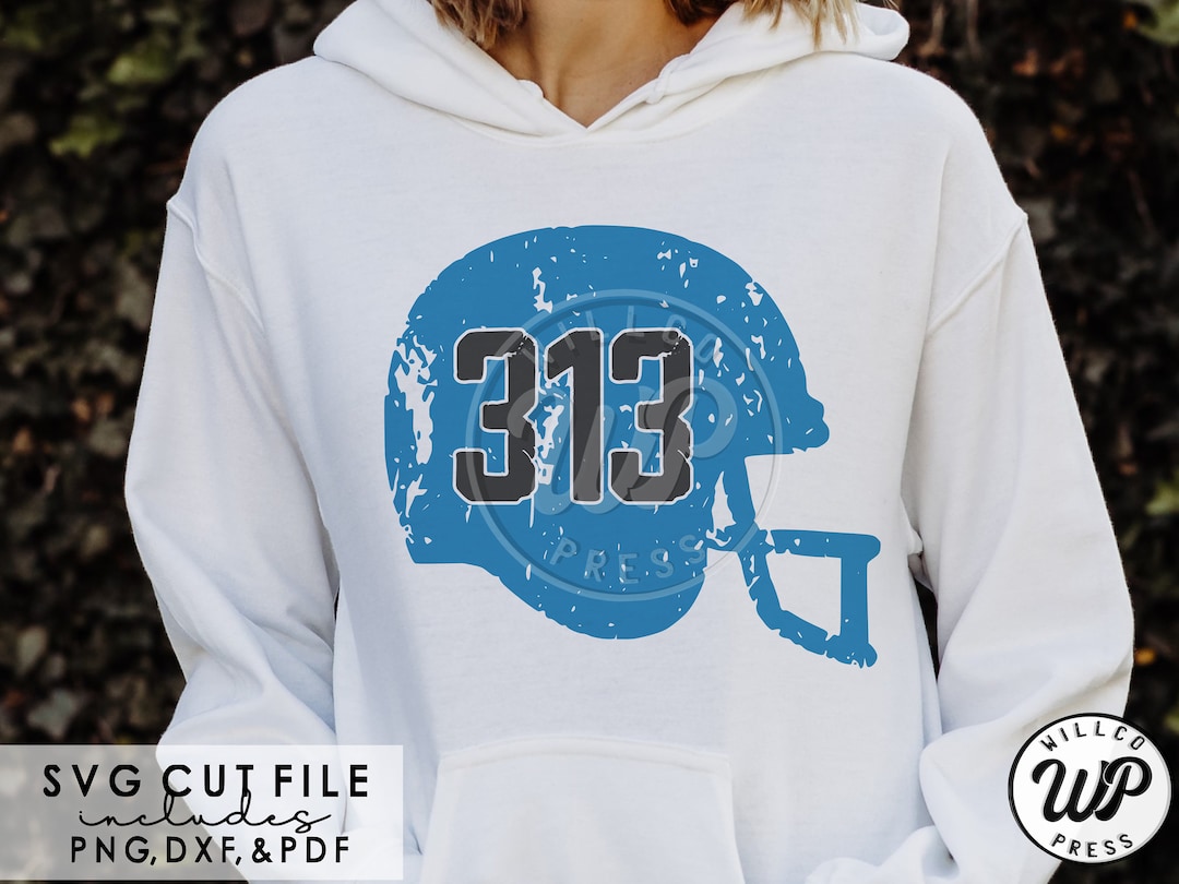 313 Football Svg, Detroit Area Code, Grunge Helmet, Sublimination, Dtf ...