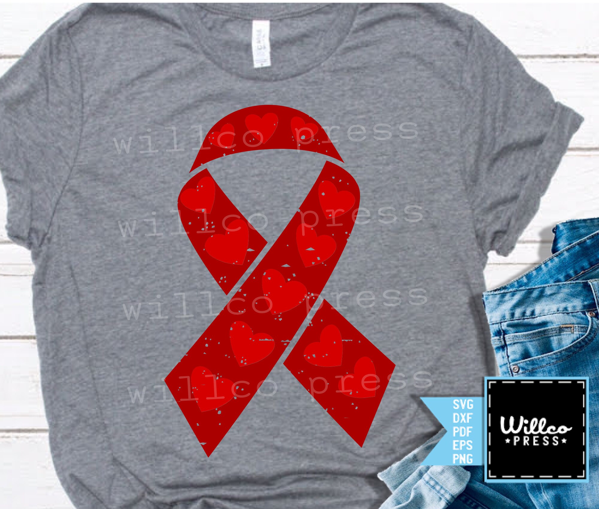 Wear Red Svg Wear Red Day Svg Awareness Ribbon Svg Wear Red - Etsy