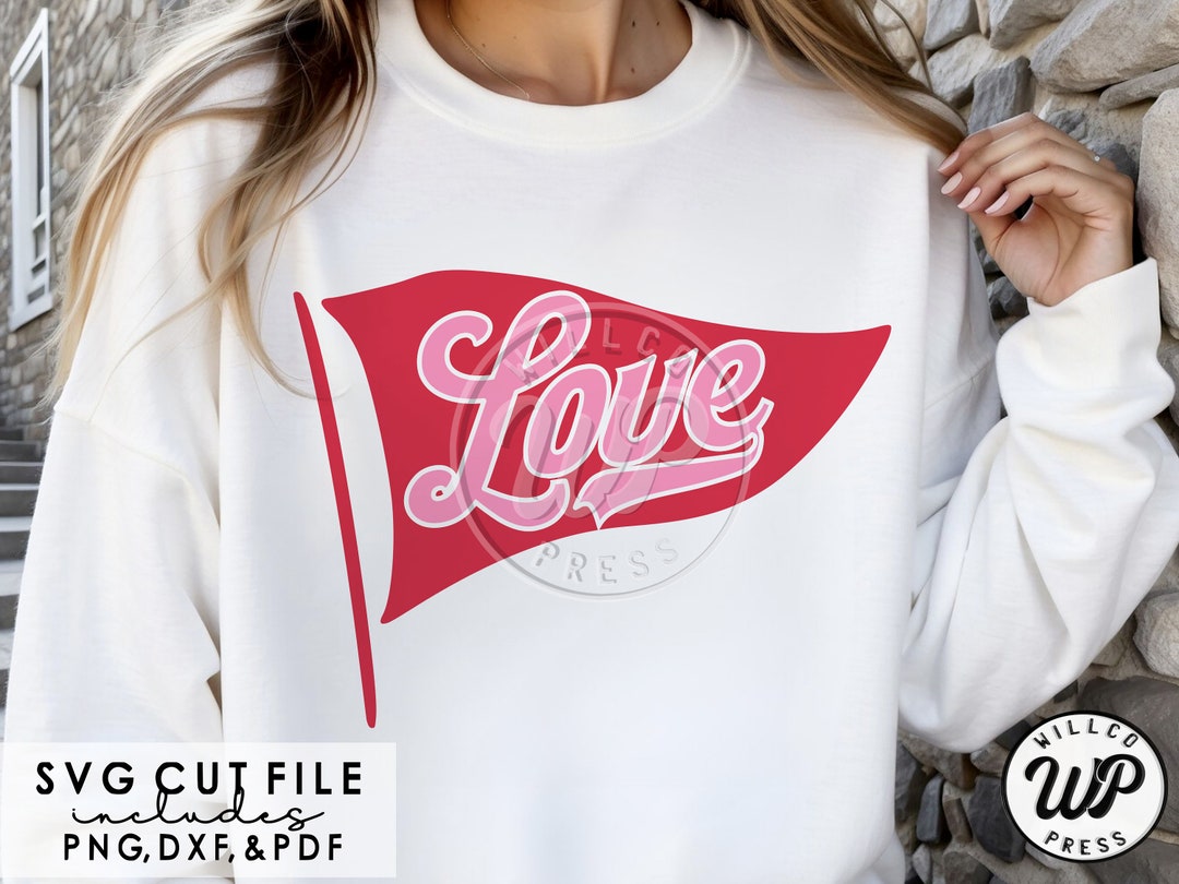 Love Pennant Flag, Valentines Day Svg, Sublimination, Svg for Cricut ...