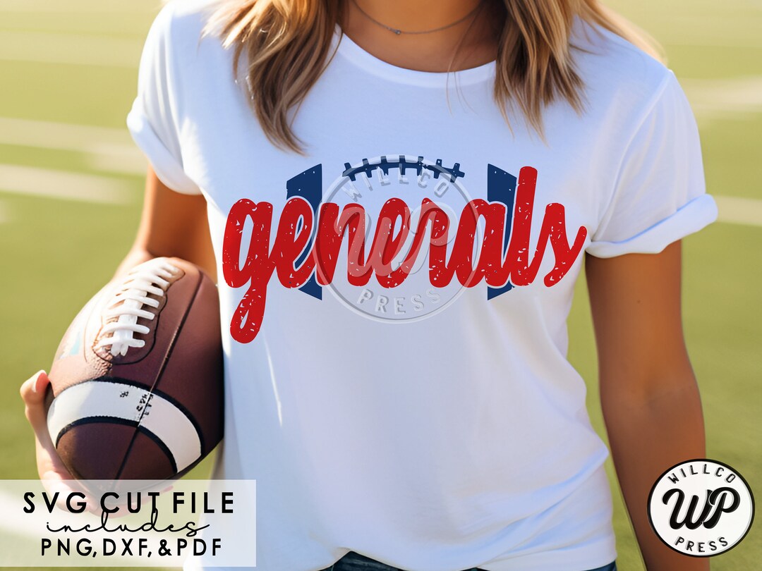 Generals Football Svg, Grunge Laces, Digital Download, Transparent Png ...