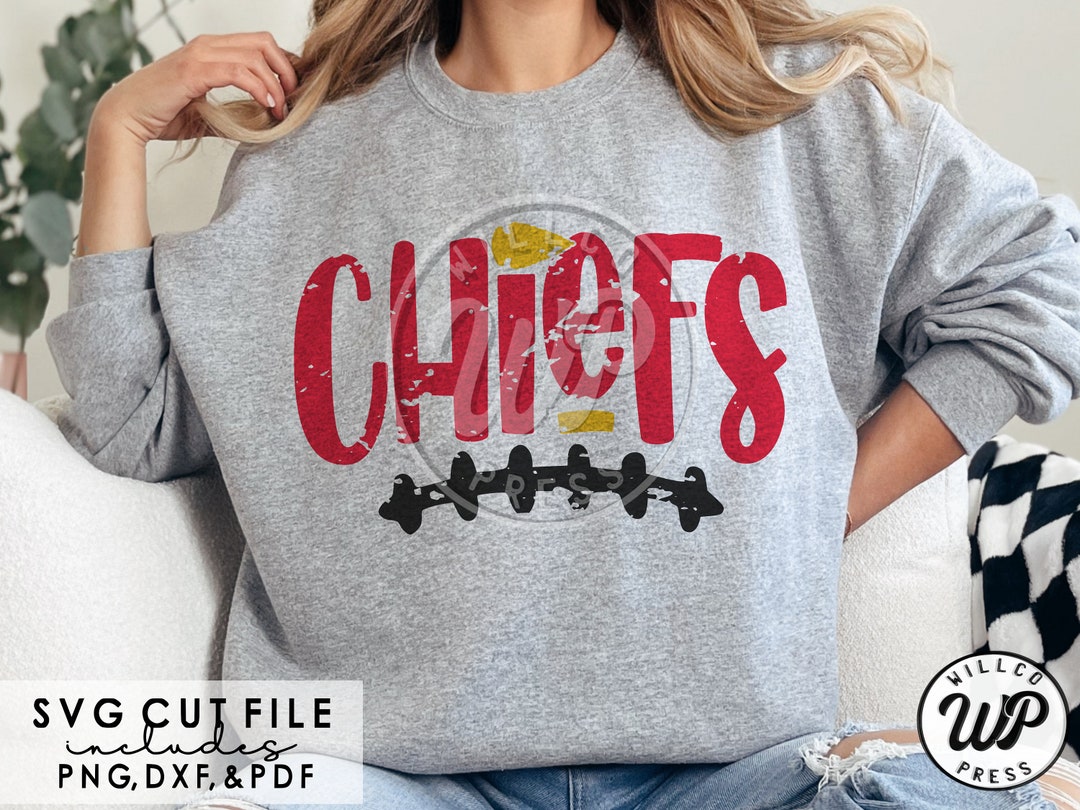 Chiefs Svg, Grunge Football, Digitial Download, Transparent Png, Dxf ...