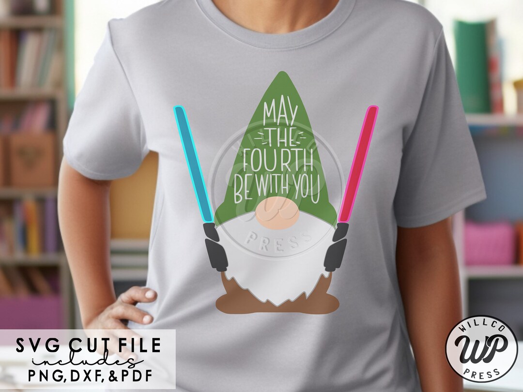 May 4th Gnome Png, May the Fourth, Svg Files for Cricut, Dtf Image ...