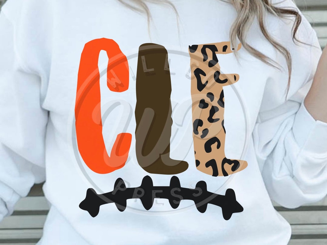 CLE Football Svg, Cleveland Airport Code, Cheetah Print, High ...