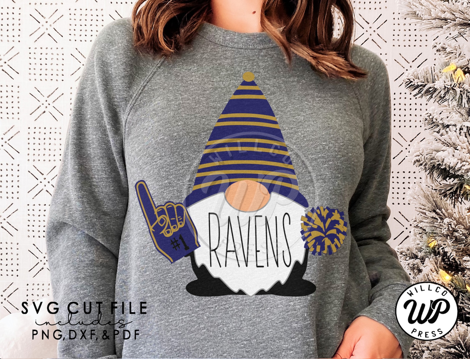 Ravens Gnome Svg, Christmas Gnome Svg, Santa Png, Dxf, Svg Files for ...