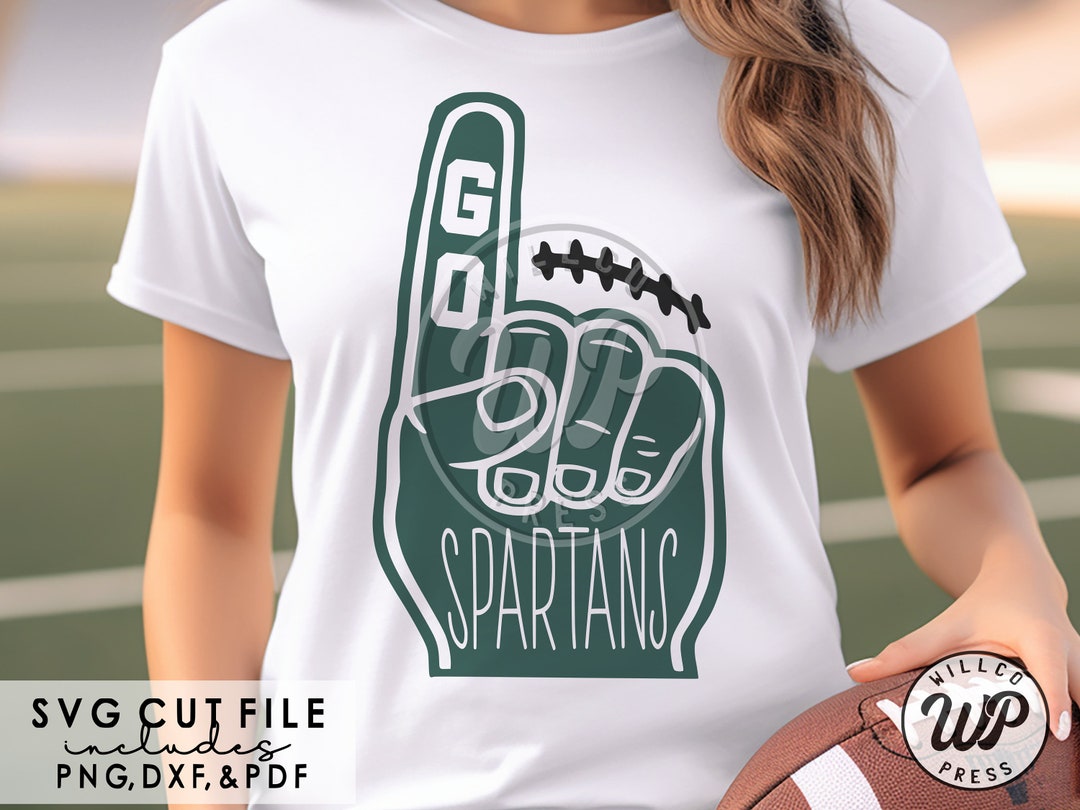 Go Spartans Svg, Spartans Football, Fan Foam Finger, Dxf, Png, Svg ...