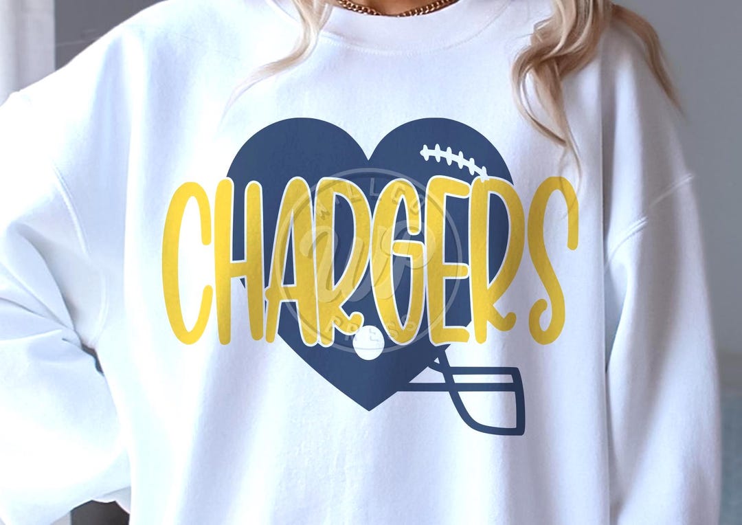 Chargers Heart Helmet, Mascot Png, Football Svg, Digital Download, Svg ...