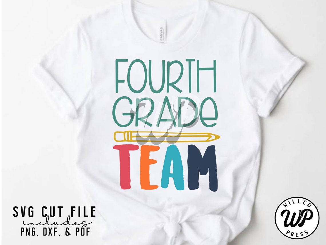 Fourth Grade Team, Teacher Svg, 4th Grade Teams, Png, Dxf, Svg Files ...