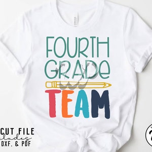 Fourth Grade Team, Teacher Svg, 4th Grade Teams, Png, Dxf, Svg Files ...