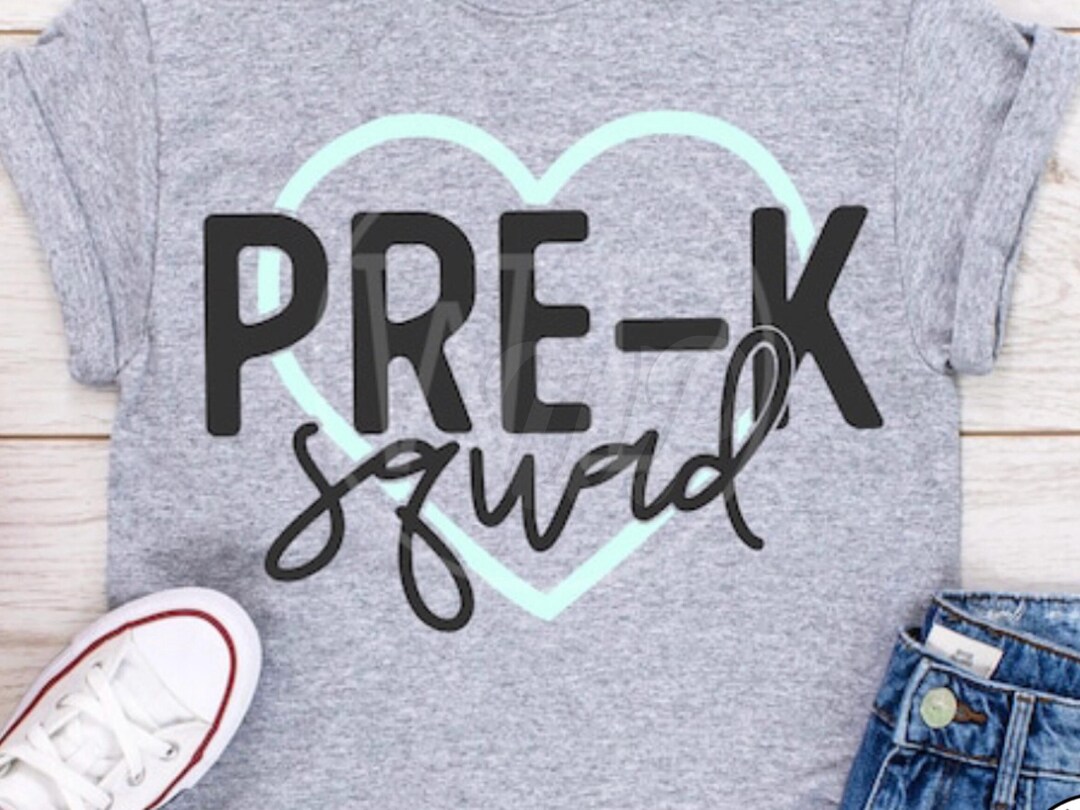 Prek Squad Svg, Prek Teacher, Pre-k Shirt, Squad Svg, Teacher Svg, Iron ...