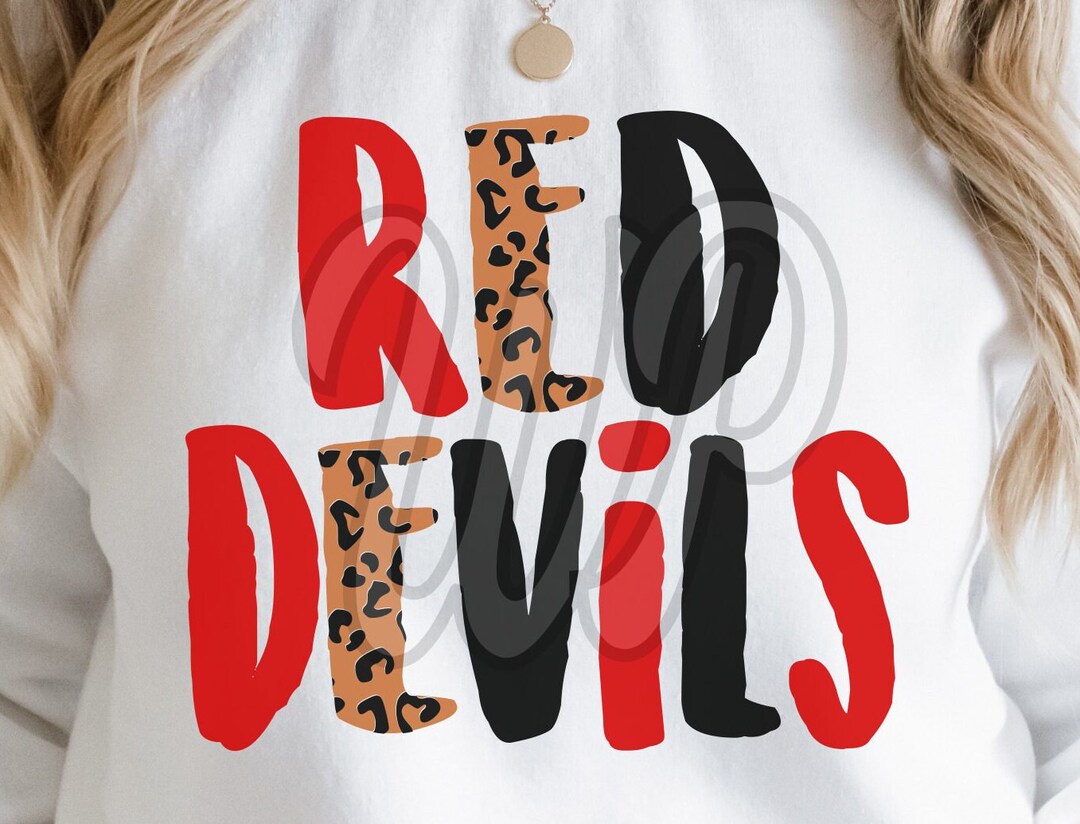 Red Devils Svg, Cheetah Print, Dxf, Png, Instant Download, Digital Cut ...