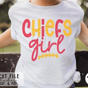 Chiefs Girl Svg Football Svg Png Dxf Svg Files for Cricut - Etsy