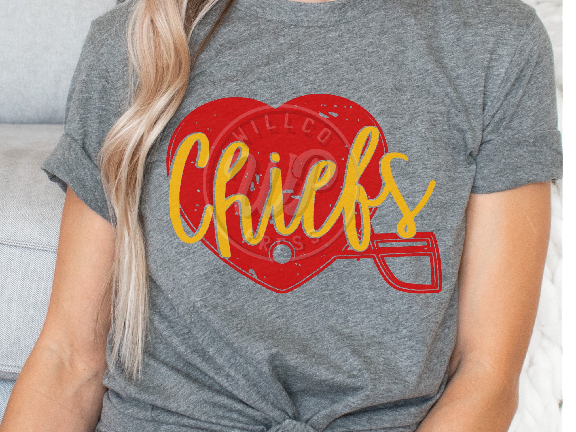 Chiefs Football, SVG Files for Cricut, Heart Helmet, Grunge Distressed ...