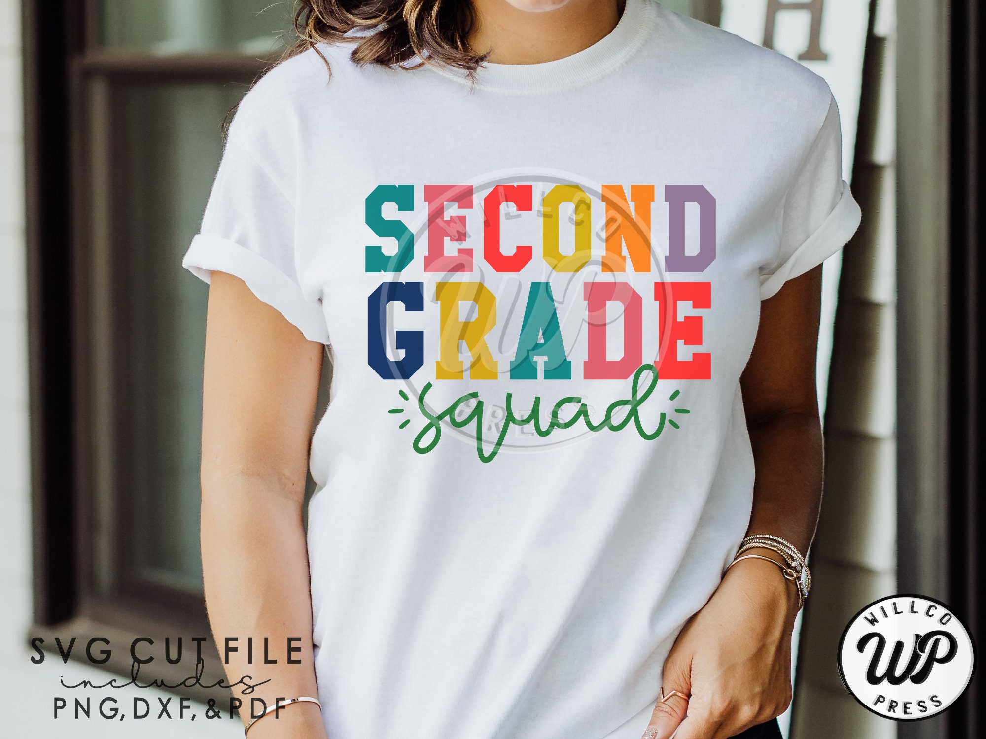 Second Grade Squad Teacher Svg 2nd Grade Png Dxf Svg - Etsy