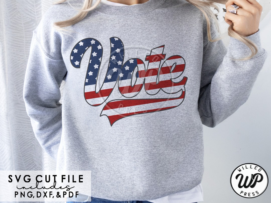 Vote Retro Png, Election Svg, American Flag Svg, Sublimination, Clipart ...