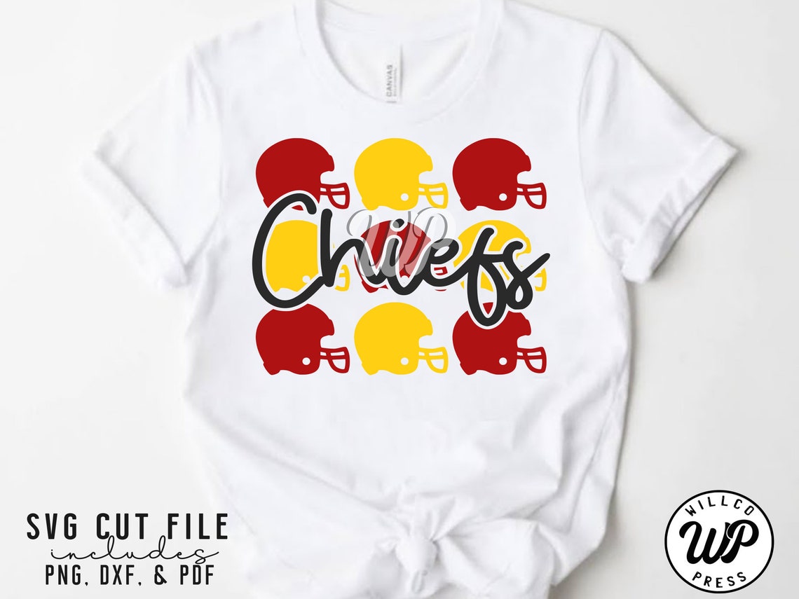 Chiefs Football Svg Png Dxf Svg Files for Cricut Shirt | Etsy
