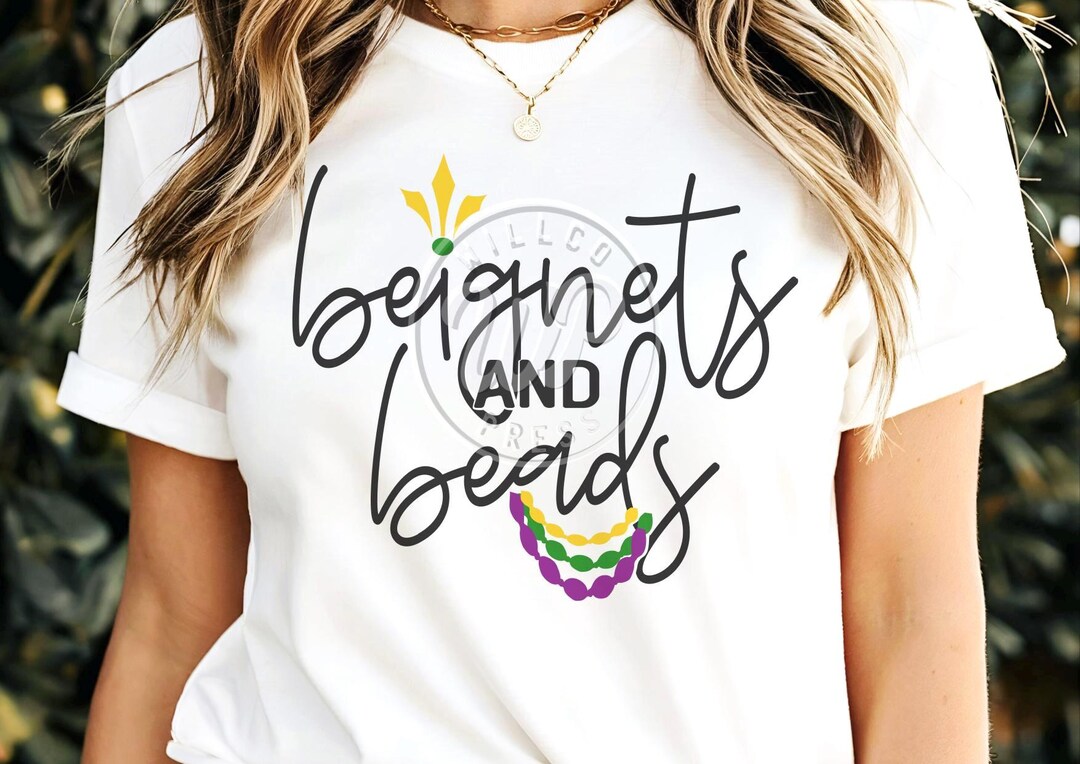 Beignets and Beads, Mardi Gras Svg, Fat Tuesday, Png, Dxf, Svg Files ...