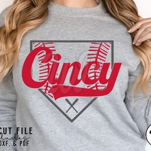 Cincy Baseball Svg, Cincinnati Svg, Png, Dxf, Svg Files for Cricut ...