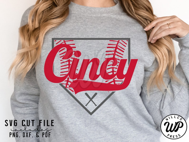 Cincy Baseball Svg Cincinnati Svg Png Dxf Svg Files for - Etsy