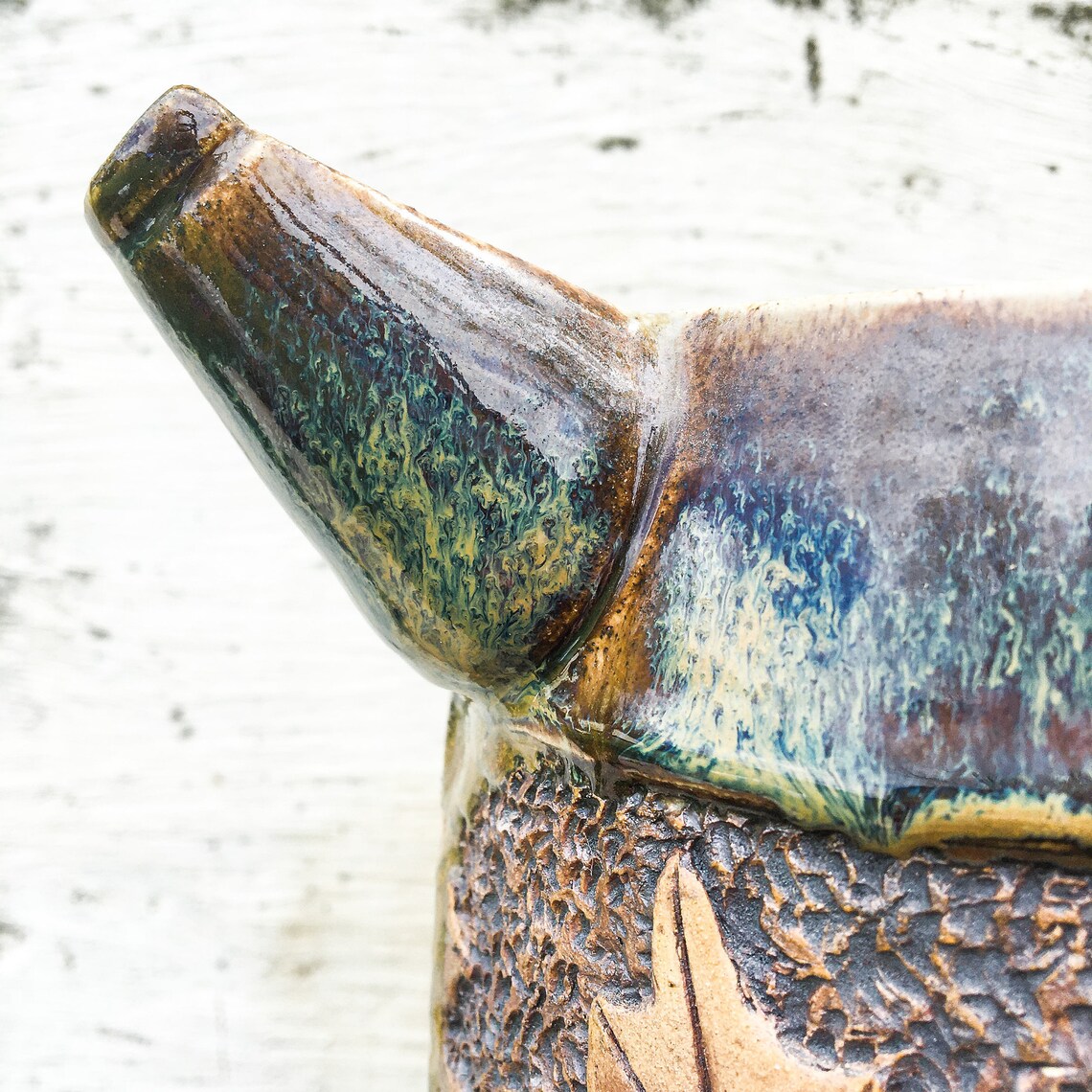 Ceramic Pitcher Wood Handle Pitcher Stoneware Pitcher - Etsy Ireland