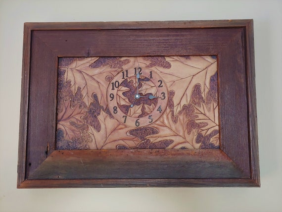 Barn Wood Clock Ceramic Tile Clock Mosaic Sculpture Clock | Etsy
