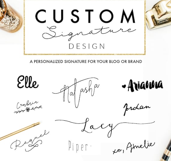 Custom Signature Design // Blog Design // Wordpress // Blogger | Etsy
