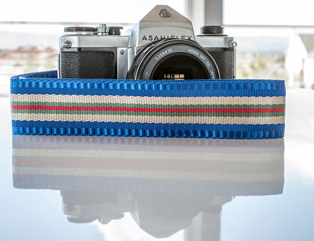Brand New Blue, White, and Green Racing Stripe Camera Strap for DSLR ...