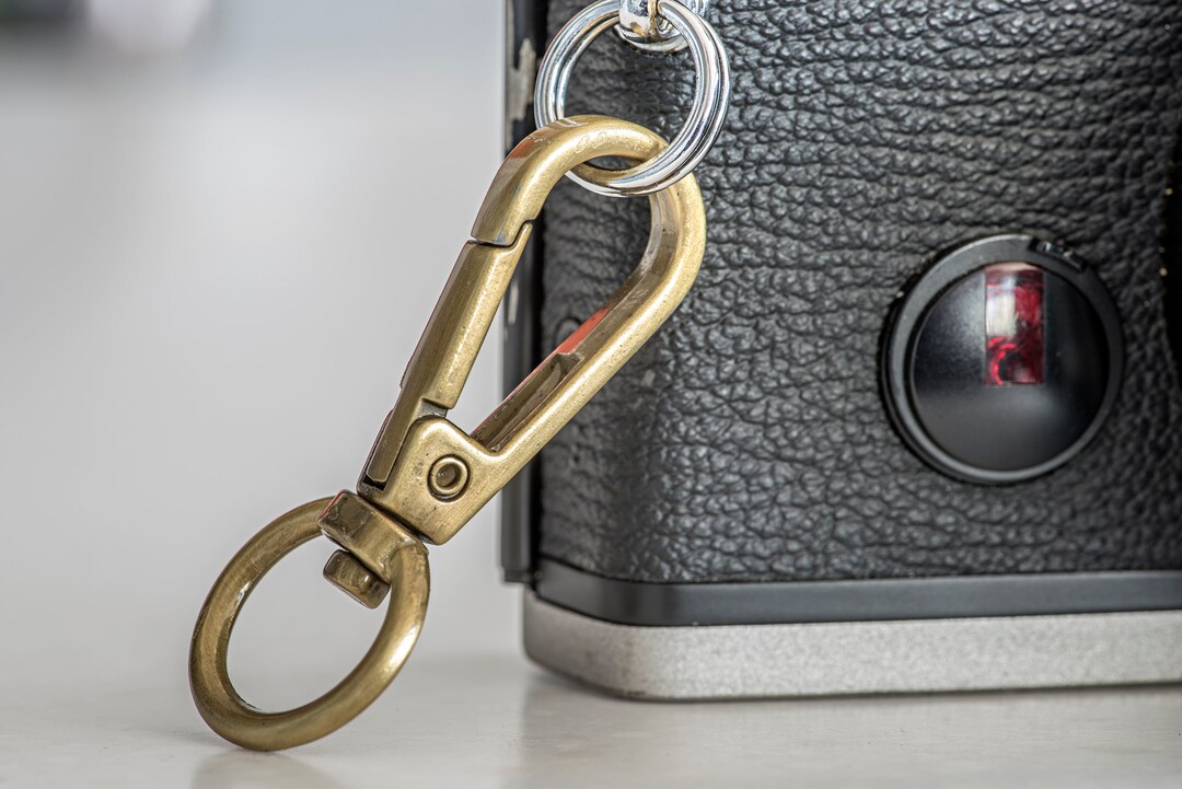 One Pair of Brass Finish Clips for Camera, Purse, or Small Bag Straps ...