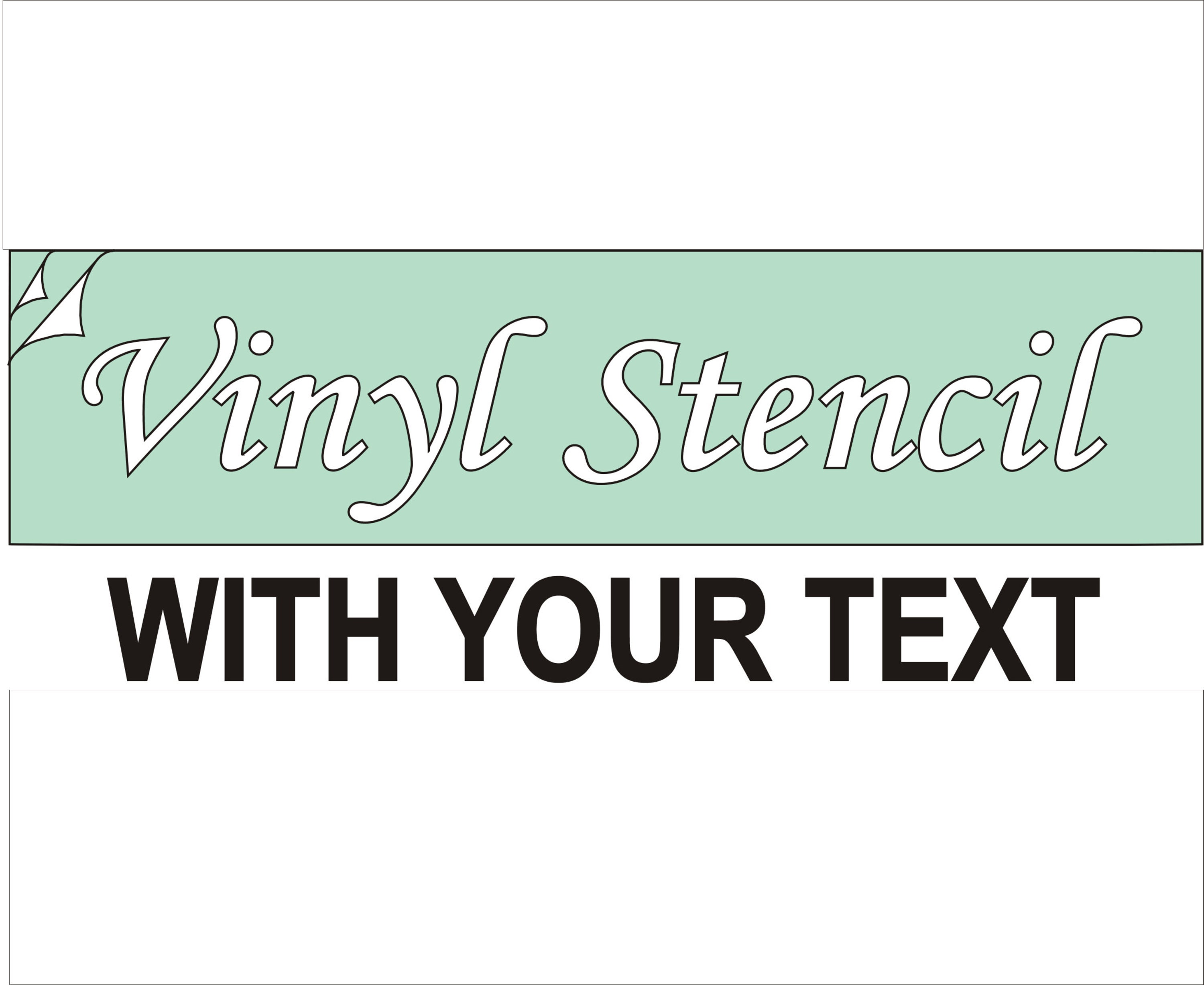 Custom Letter Stencil With Your Text, Vinyl Sticker Stencil Single Use ...