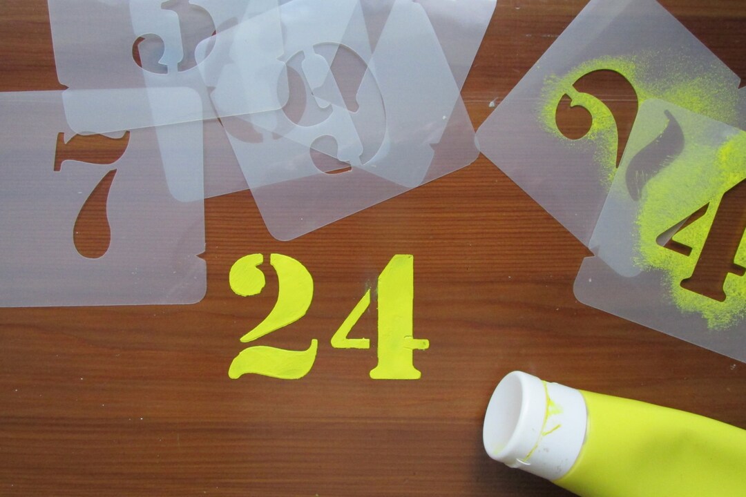 Number Stencils Numerals Stencil Set 40,50,75,100,125,150 Mm Different ...