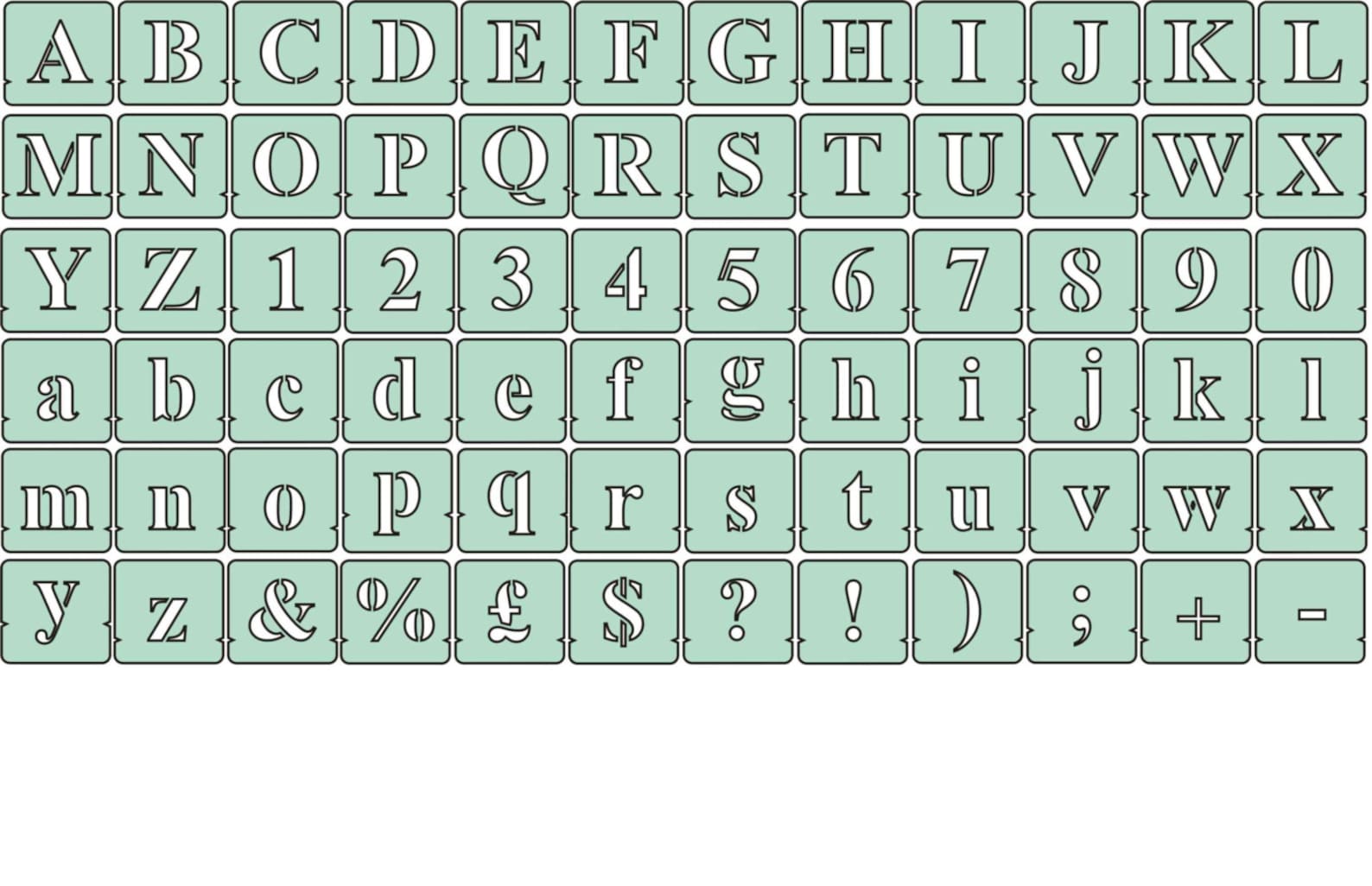 Alphabet Stencils Set, Choice of Different Sizes Stardos Bold - Etsy