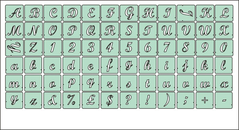 Alphabet Stencils Set Choice of Different Sizes: - Etsy