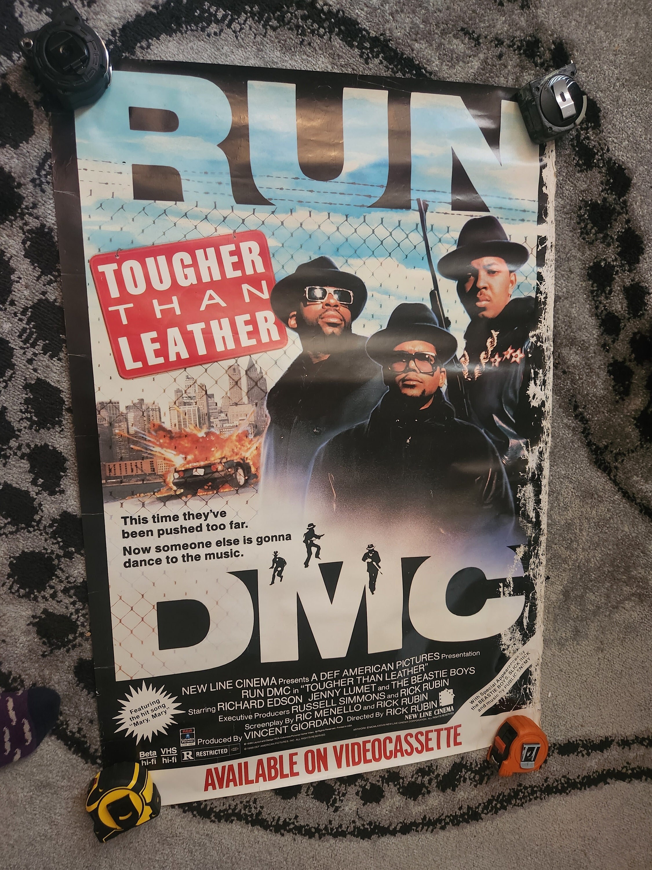 RARE - RUN DMC - Tougher Than Leather Poster - Etsy
