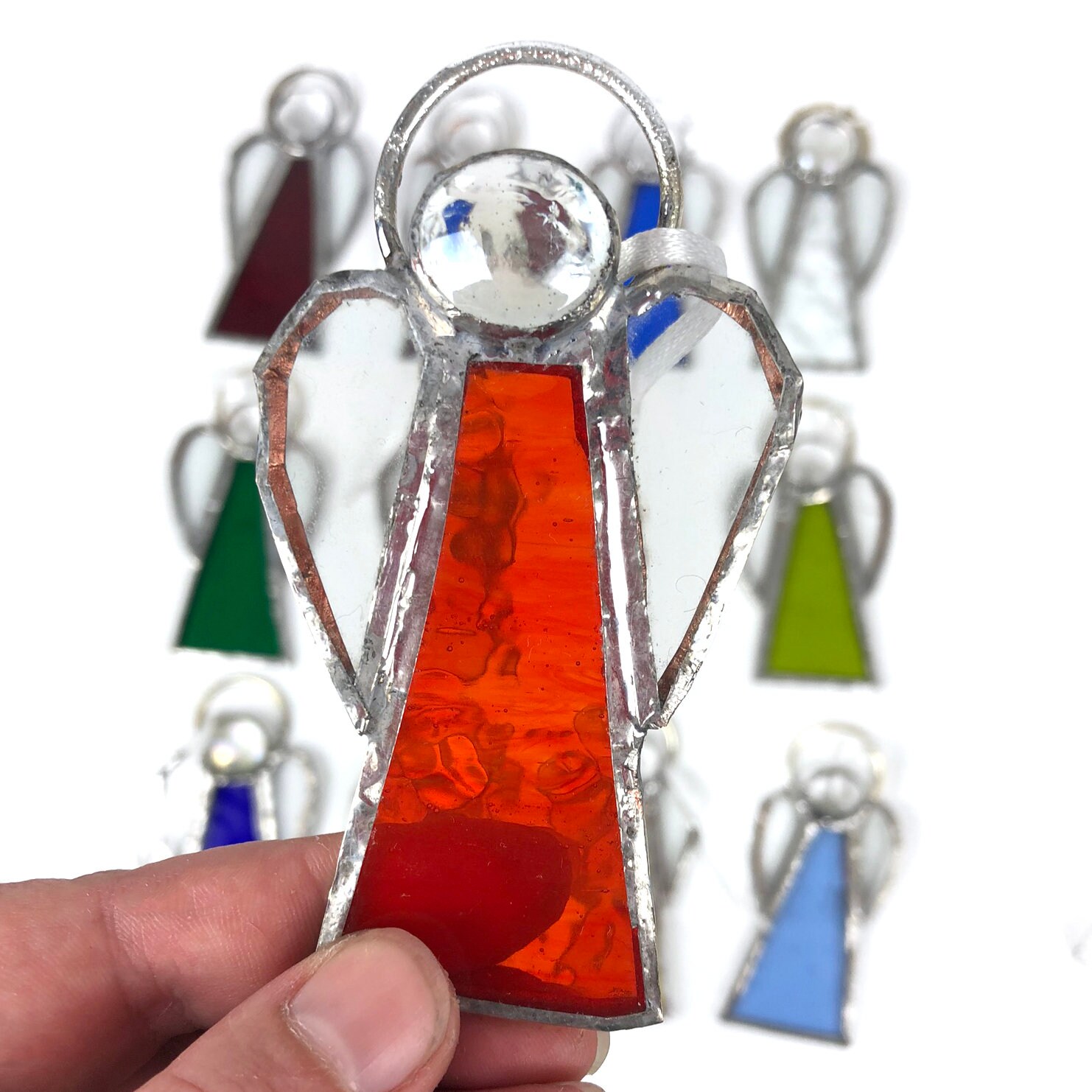 July Birthstone Angel Stained Glass Birthday Gift Ruby Red - Etsy UK