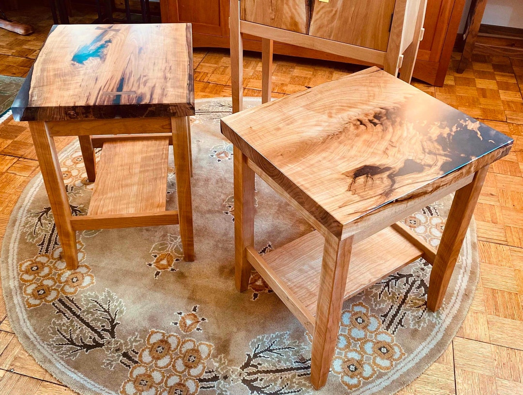 Rustic Cherry Side Tables - Etsy
