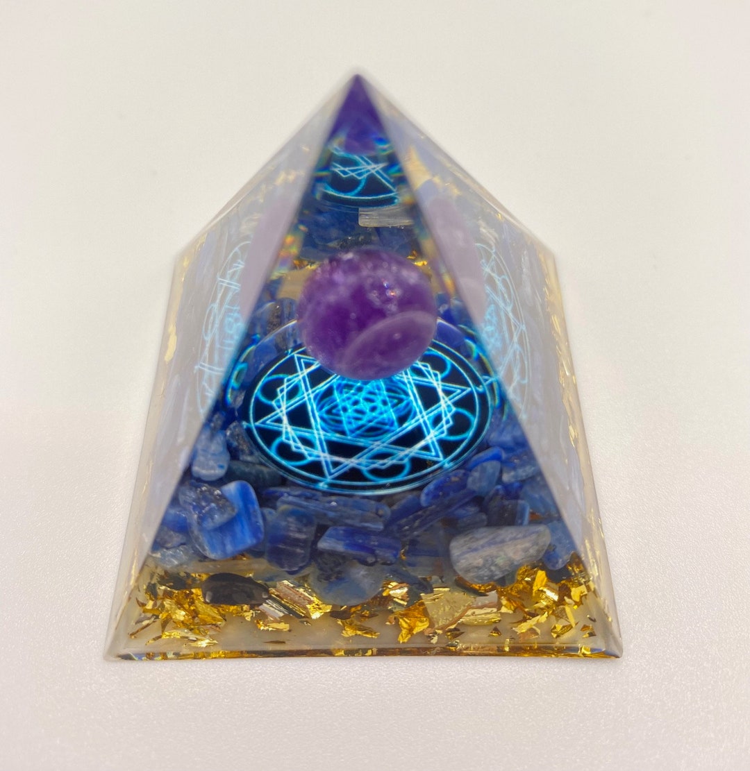 Blue Orgonite Pyramid - Etsy