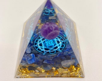 Archangel Michael Blue Orgonite Pyramid - Etsy
