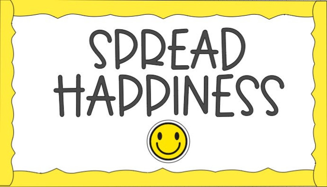 Bulletin Board Letters| Spread Happiness| Classroom Decor - Etsy