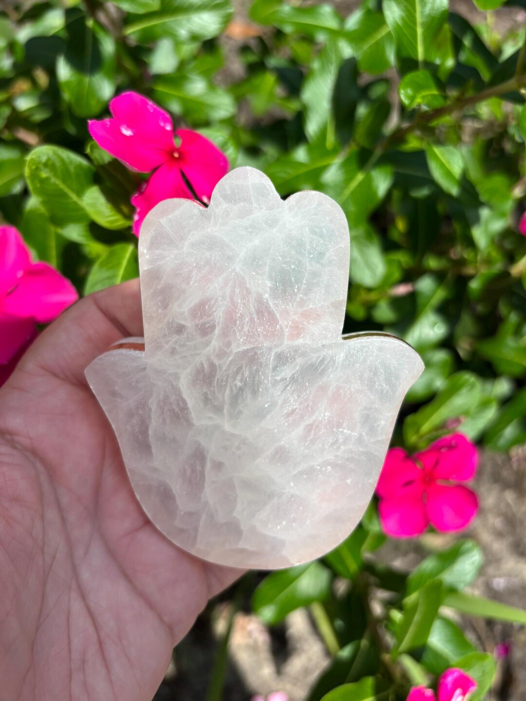 Copper-infused Selenite Hamsa Hand Charging Plate: Reiki Altar Decor - Etsy