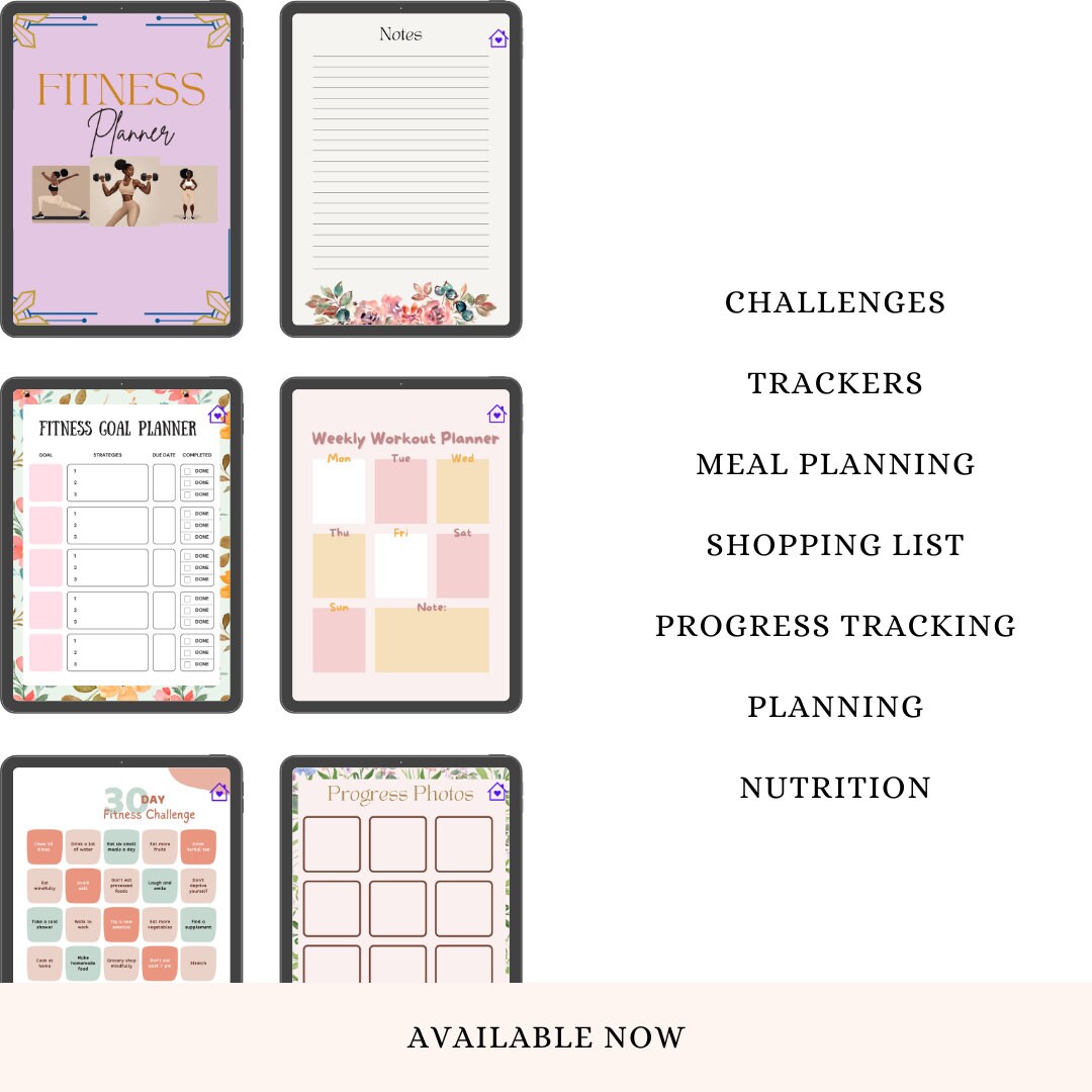 Black Girl Digital Fitness Planner - Goodnotes Instant Download - Etsy