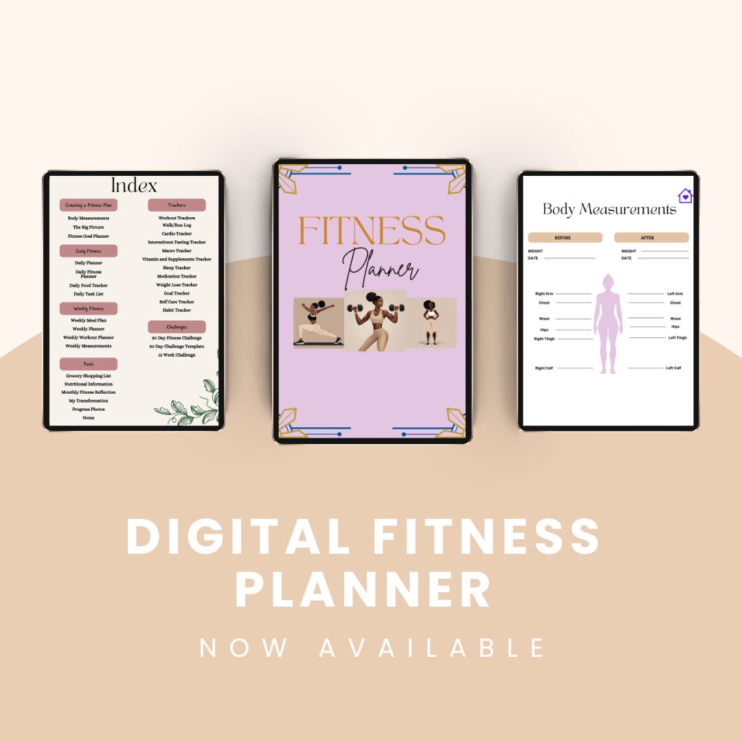 Black Girl Digital Fitness Planner - Goodnotes Instant Download - Etsy